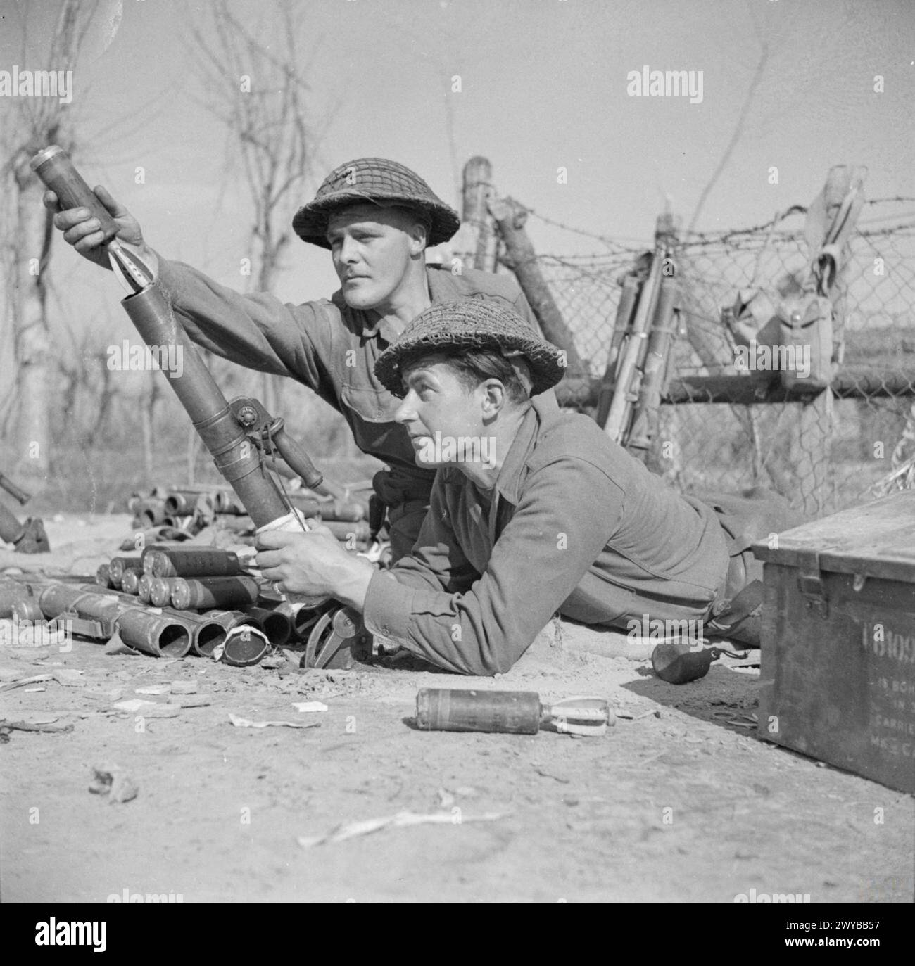On 22 March 1945, a 2-inch mortar team of the 2nd London Irish Rifles ...