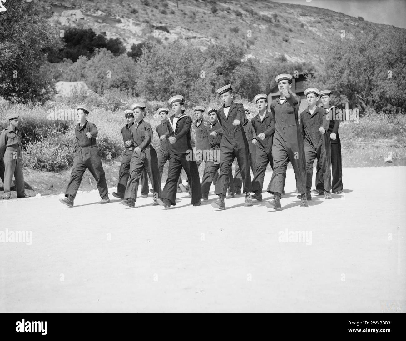 PALESTINIANS TRAIN FOR THE ROYAL NAVY. 20 APRIL 1943, PALESTINE. MANY ...