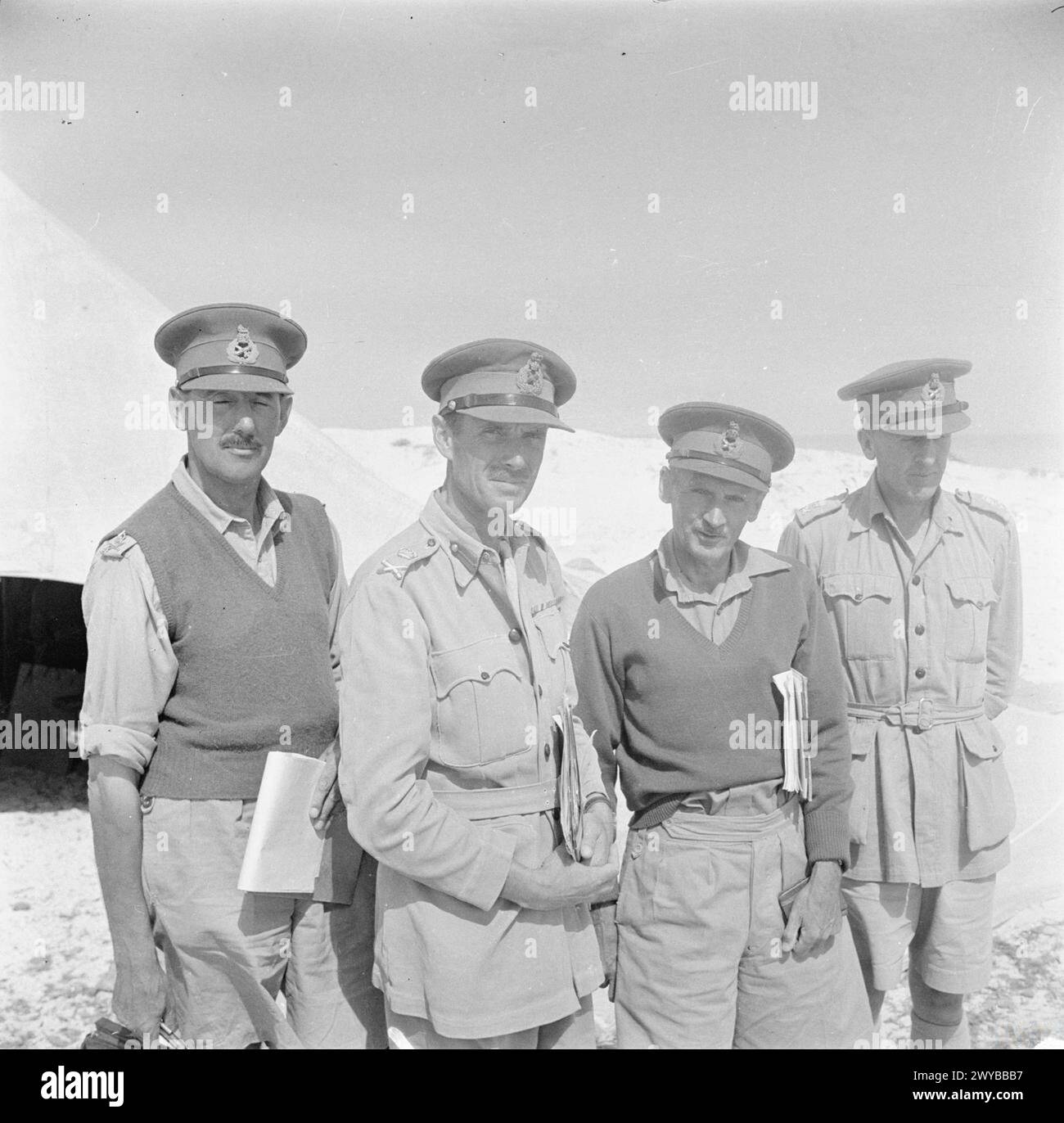 General Montgomery meets with three Corps Commanders, Lieutenant ...