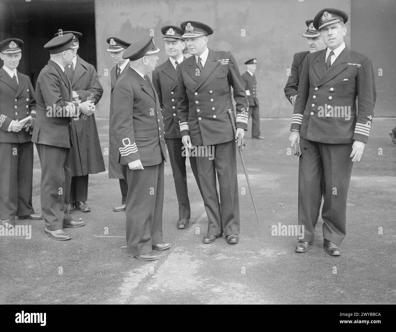 COMMISSIONING OF MOBILE NAVAL AIR STATION. 1 JUNE 1945, ROYAL NAVAL AIR ...