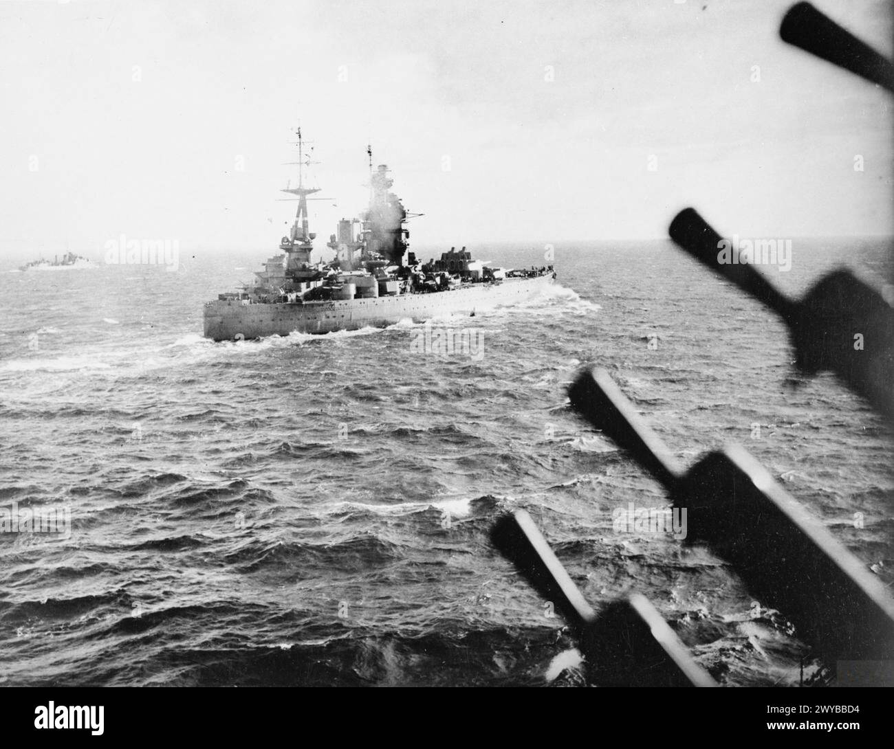 ON BOARD HMS RODNEY. SEPTEMBER 1940, THE FLEET PROCEEDING TO SEA ...