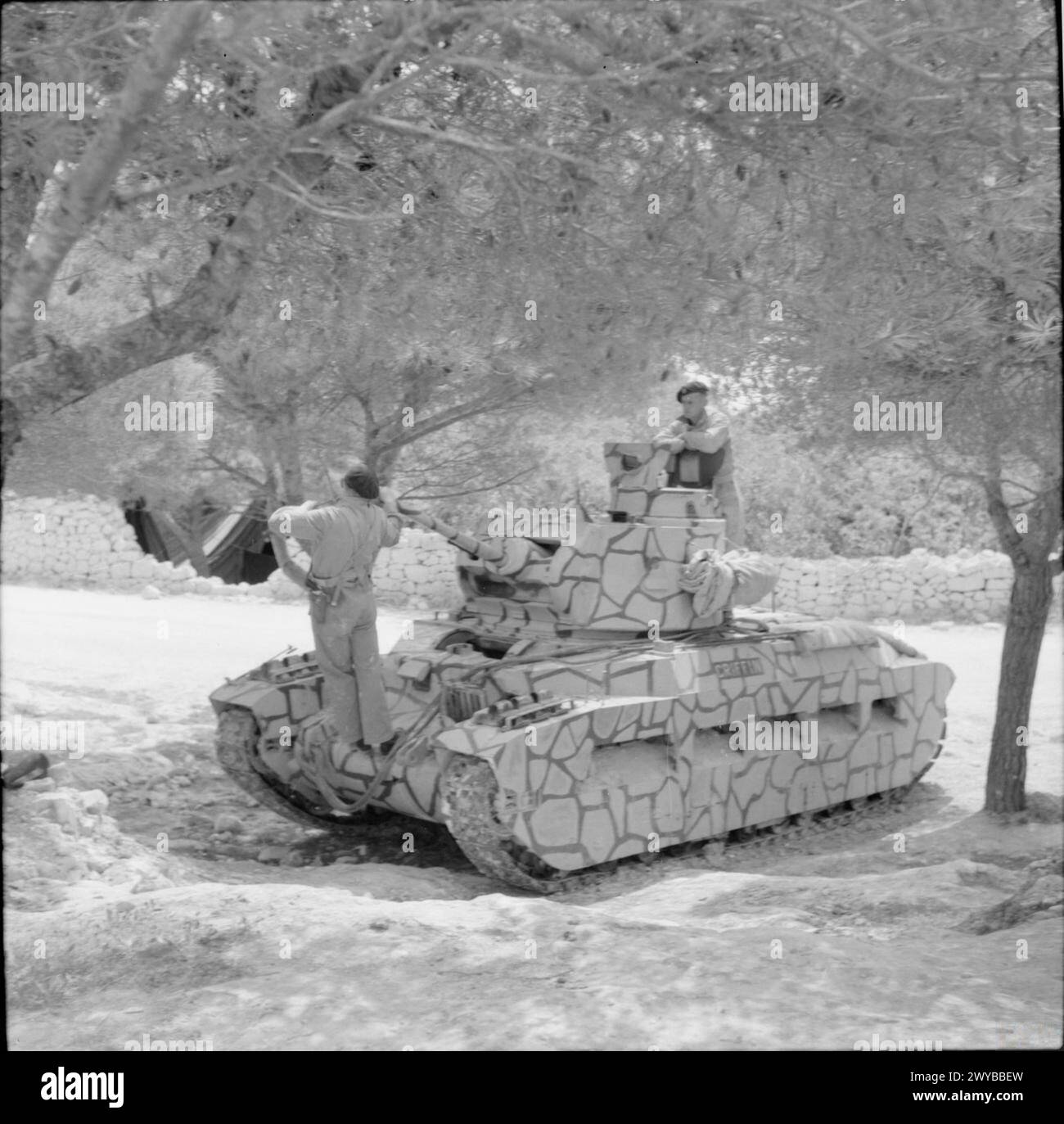 THE BRITISH ARMY ON MALTA 1942 - A Matilda tank during an exercise in ...