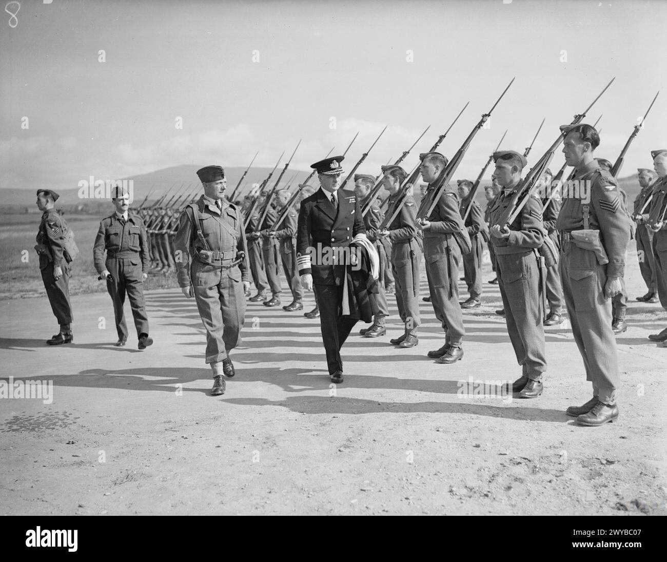 ADMIRAL SIR PERCY NOBLE'S VISIT OF INSPECTION TO JURBY RAF STATION.11 ...