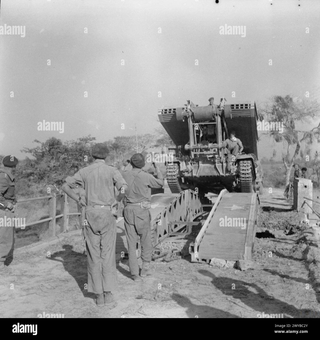 THE BRITISH ARMY IN BURMA 1945 - A Valentine bridgelayer of the 3rd ...