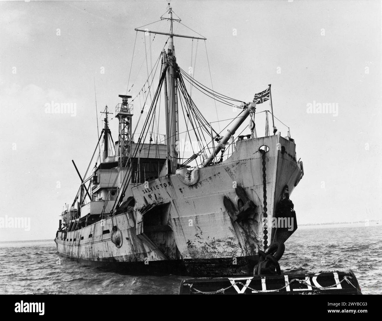 HMS Salvictor is shown in operation on 24 November 1956 Stock Photo - Alamy