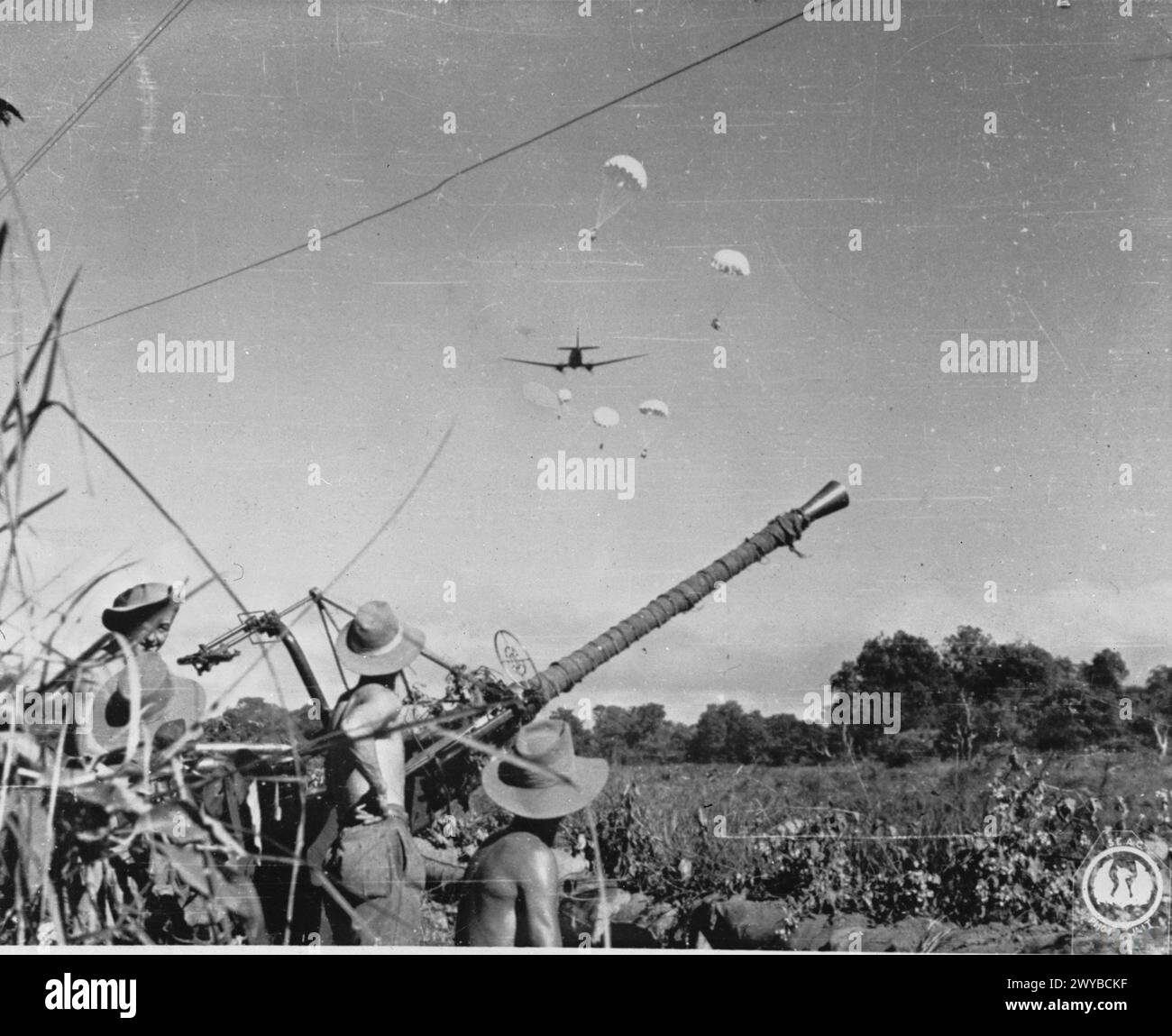 THE BRITISH ARMY IN BURMA 1944 - The crew of a 40mm Bofors anti-aircraft gun of 11th East ...