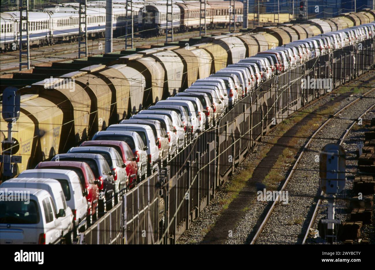 Freight trains. Irun. Spain Stock Photo - Alamy