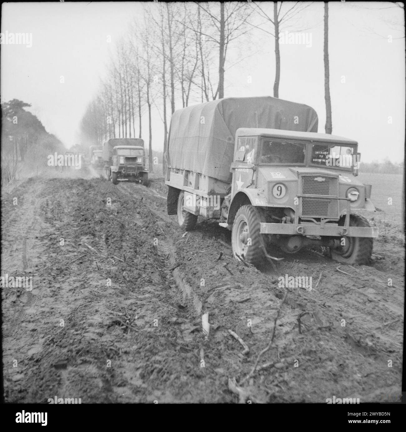 British army lorries in north west europe hi-res stock photography and ...
