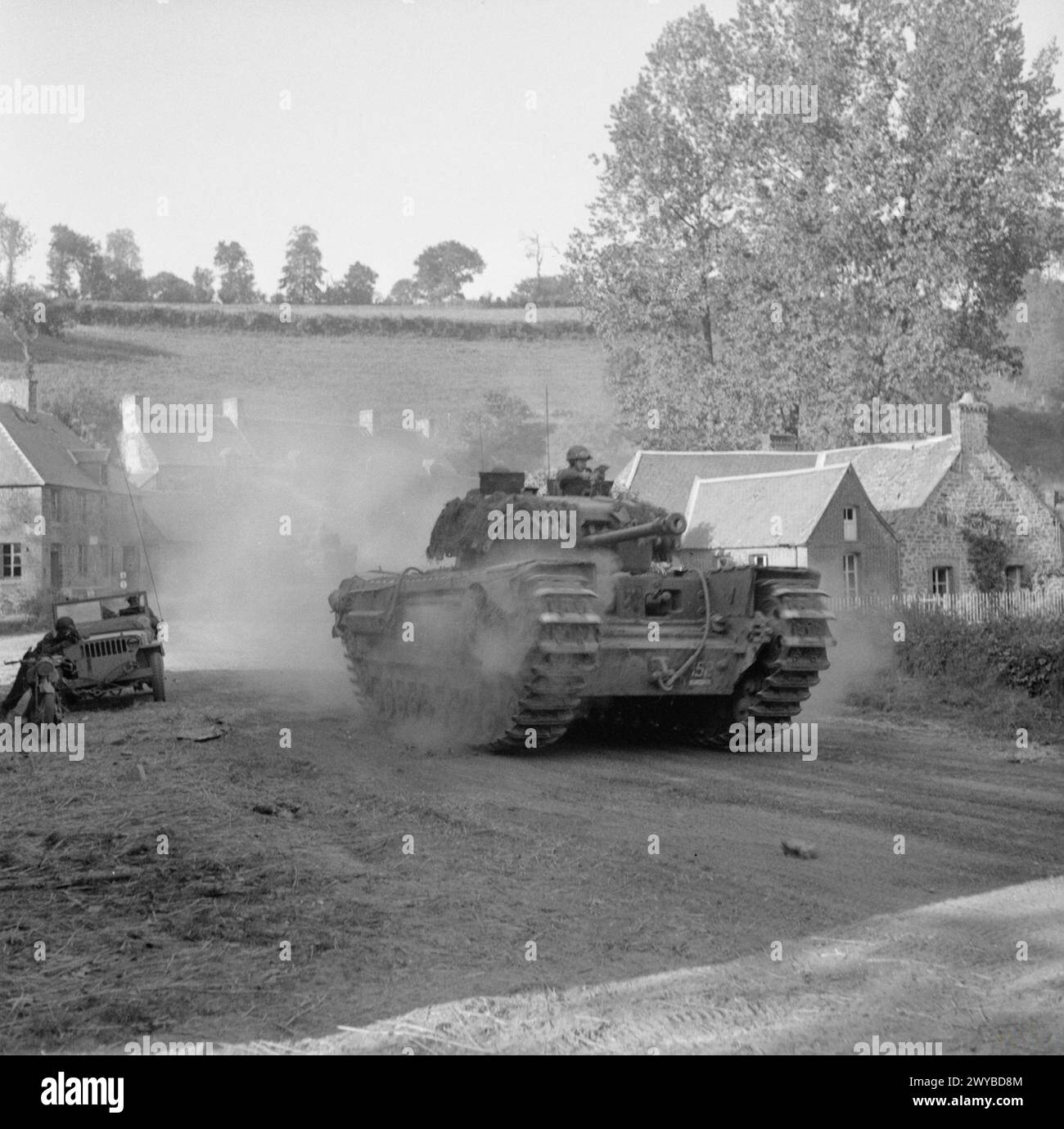 A Churchill tank of the 4th Grenadier Guards, 6th Guards Tank Brigade ...