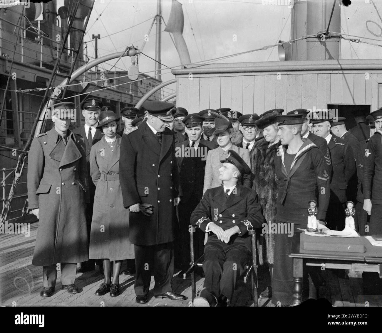 MEDALS PRESENTED FOR GALLANTRY AT SEA. 16 OCTOBER 1941, ON BOARD HMS ...
