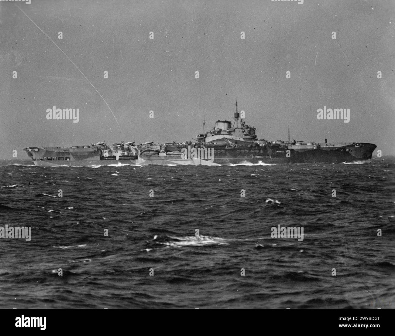 HMS Indomitable, a British aircraft carrier, was part of a fleet ...