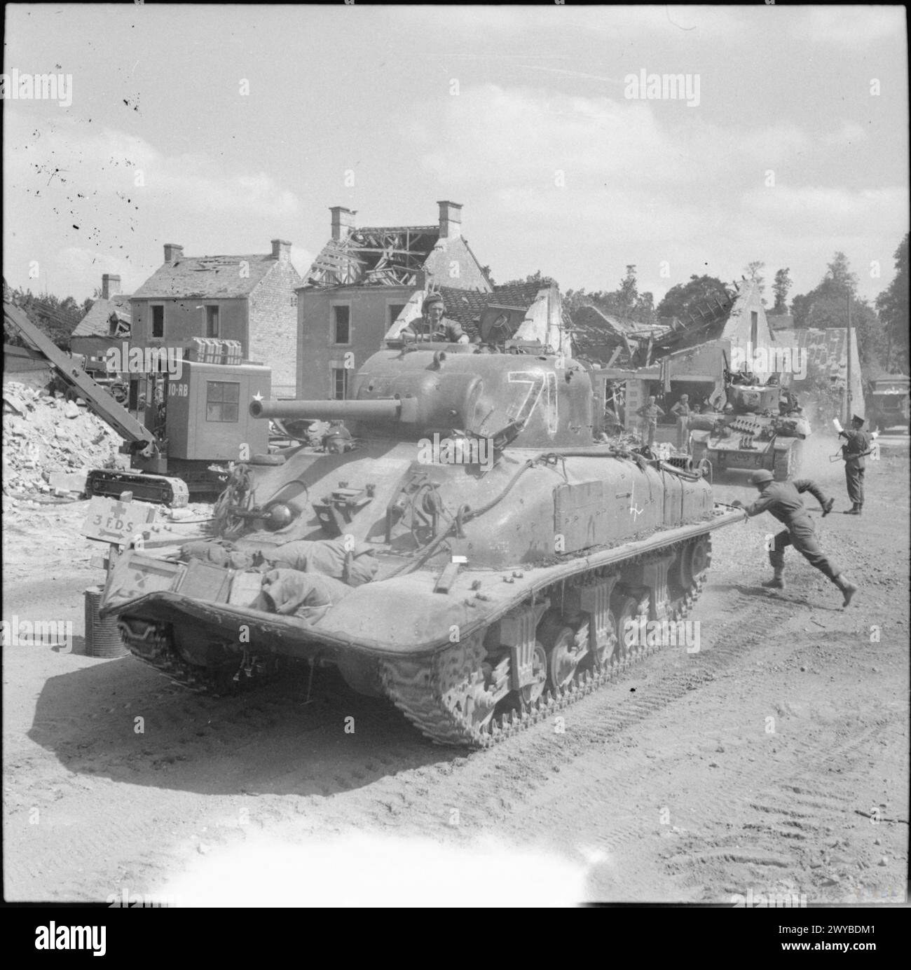 THE BRITISH ARMY IN THE NORMANDY CAMPAIGN 1944 - A Sherman DD tank ...