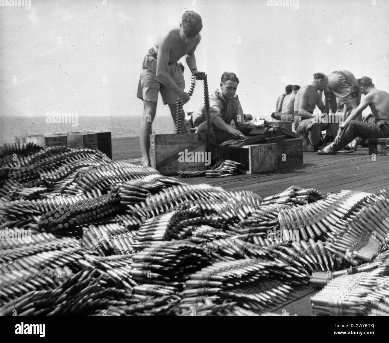 THE ROYAL NAVY DURING THE SECOND WORLD WAR - With a large pile of ...