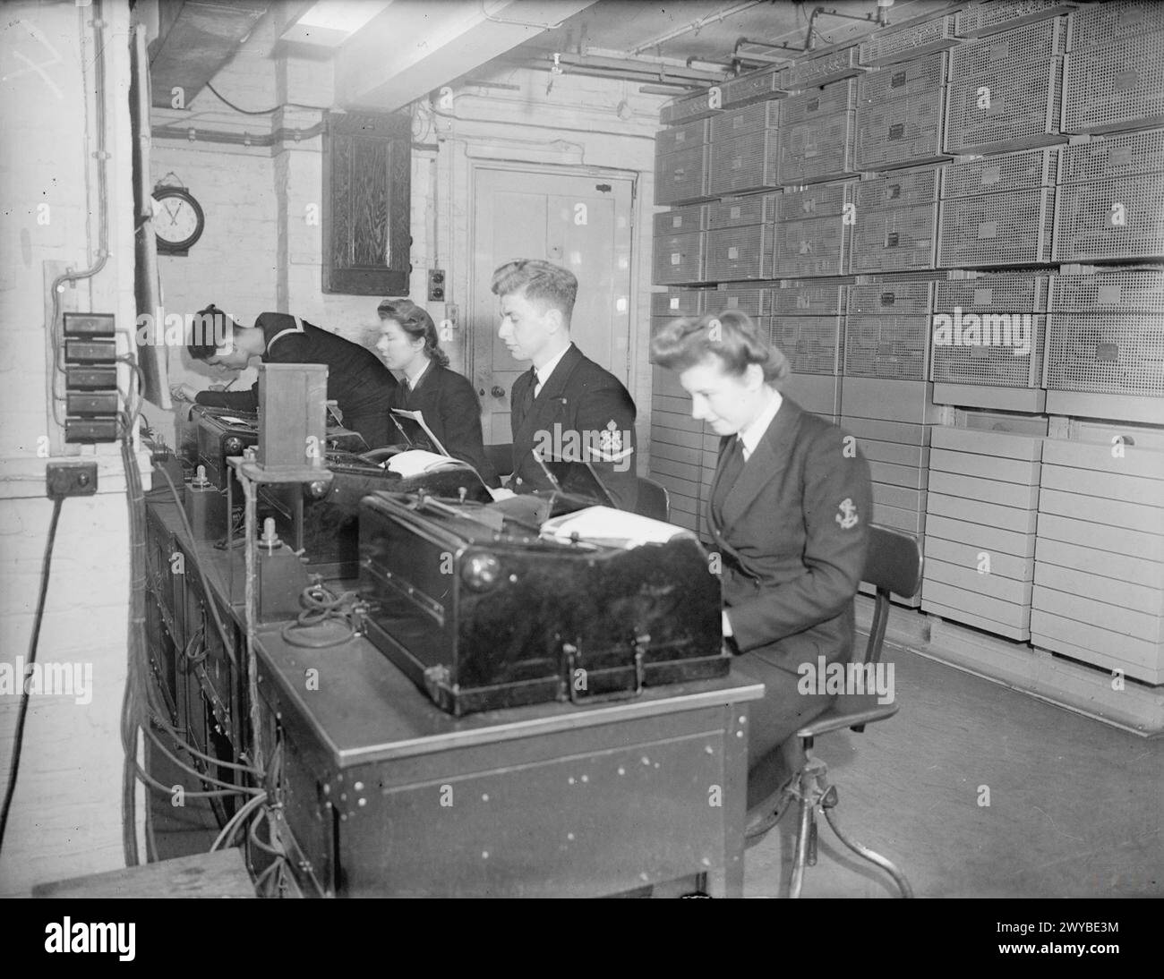 THE SIGNALS DEPARTMENT AT THE ROYAL NAVAL BASE AT HARWICH. 15 MARCH ...