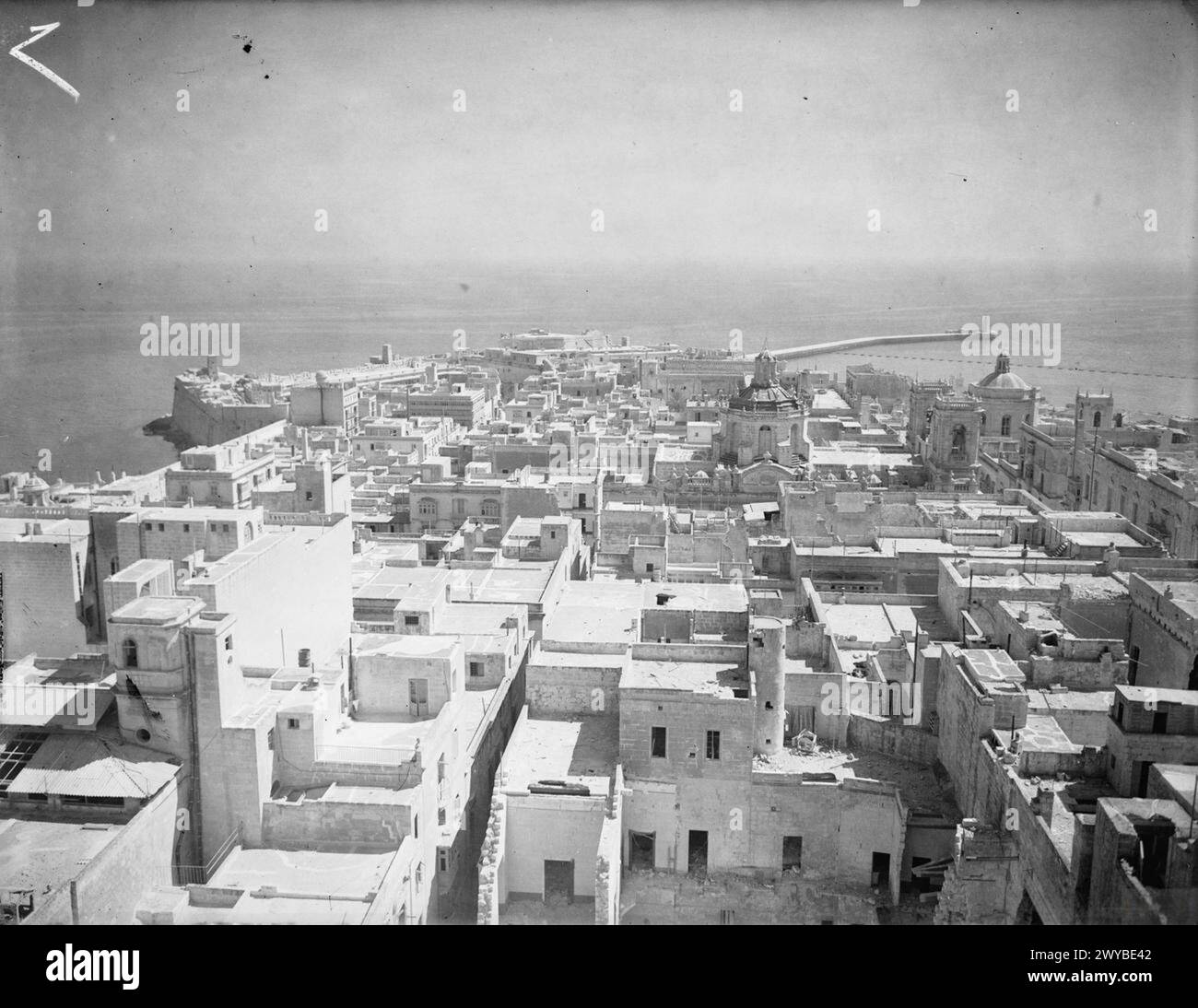 AERIAL VIEWS OF MERSA MUSETA HARBOUR, MALTA. 3 AUGUST 1942 Stock Photo ...