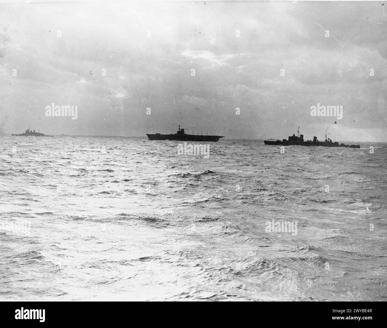 HMS Renown, Ark Royal, Manchester, and other cruisers and destroyers of ...
