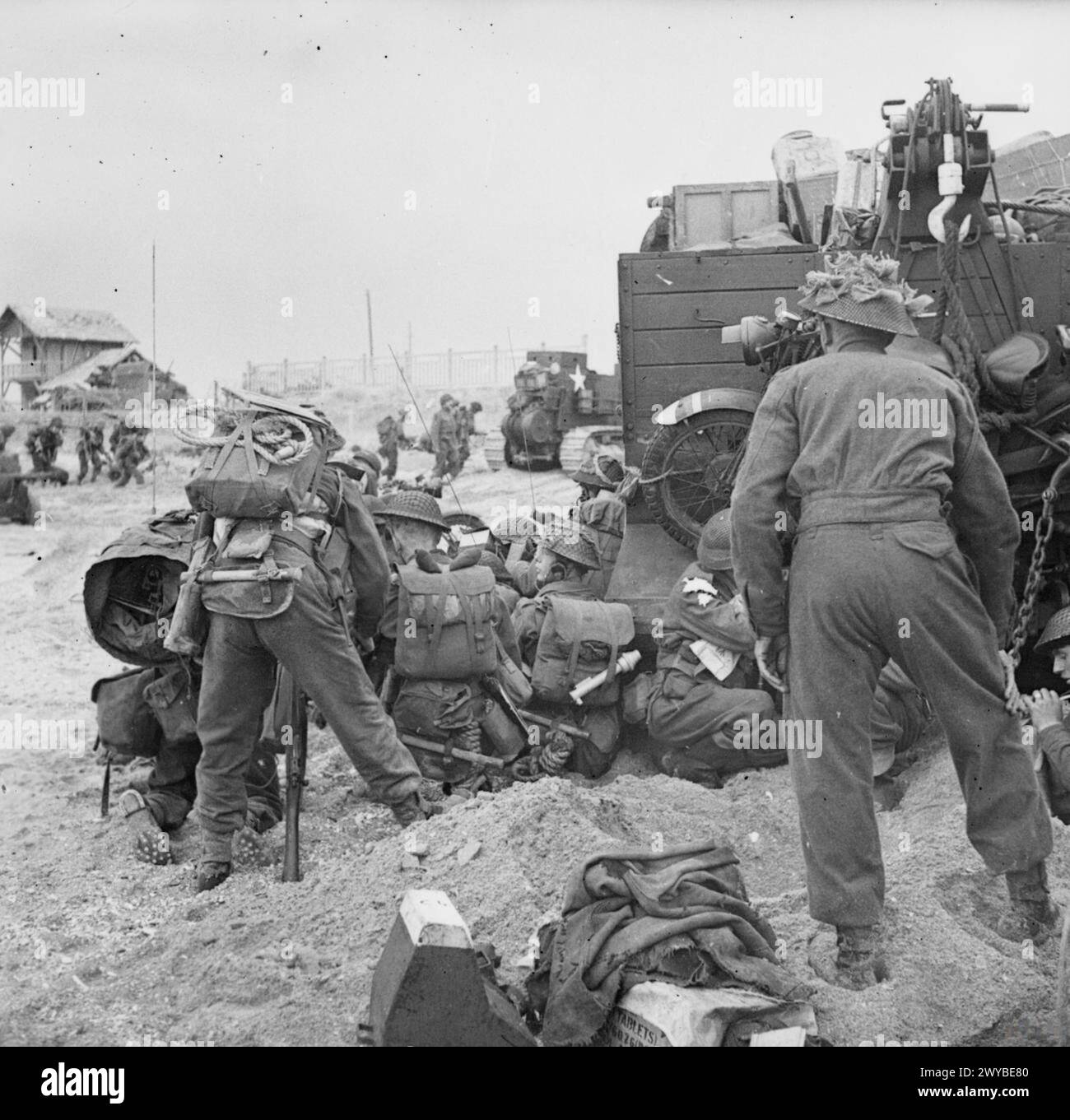 On 6 June 1944, British troops, including signallers and Beach Group ...