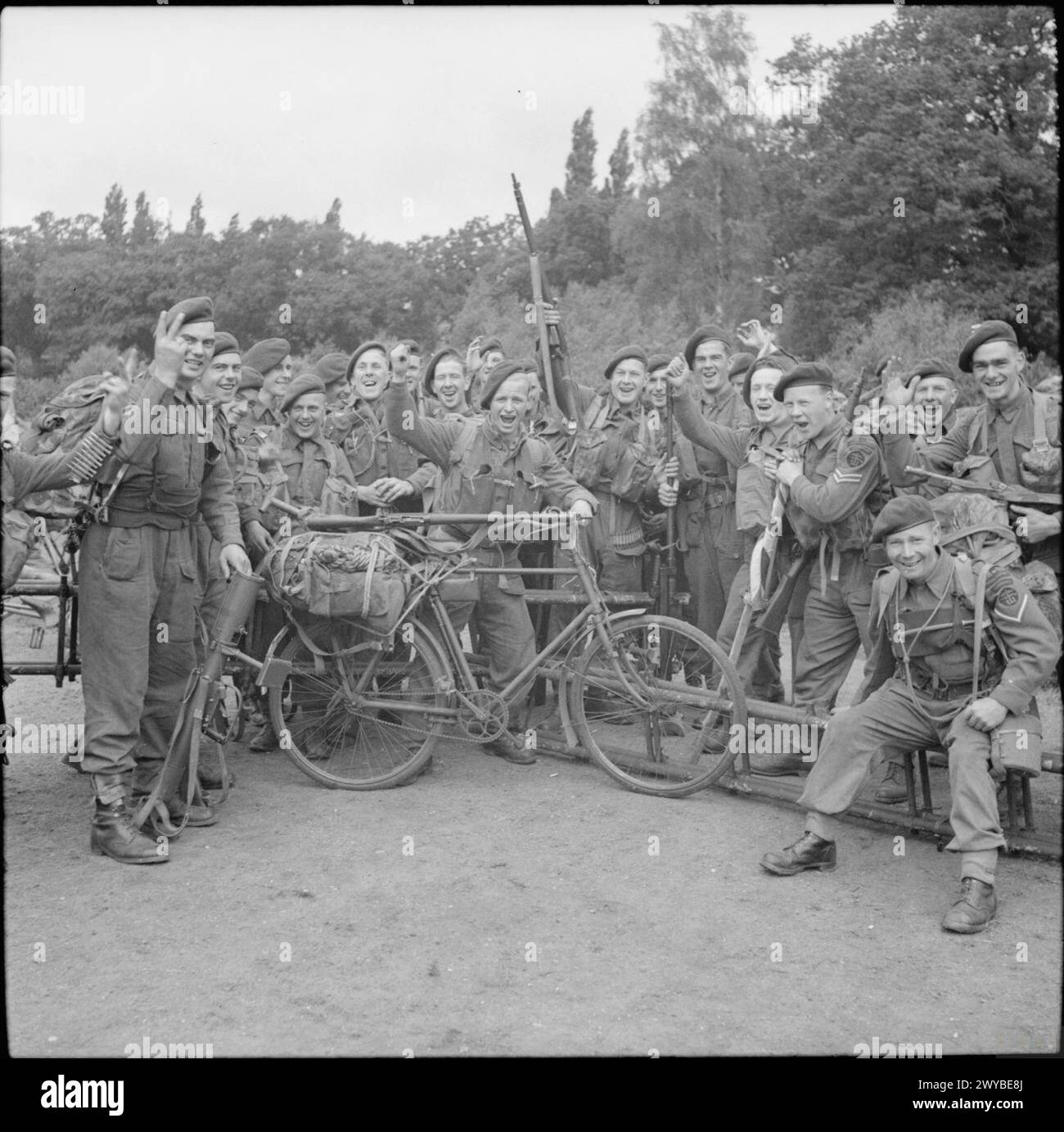 Men of 45 (RM) Commando, 1st Special Service Brigade, prepare to embark ...