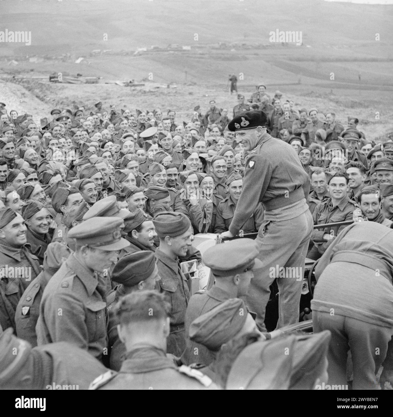 General Montgomery addresses sappers and congratulates them at the ...