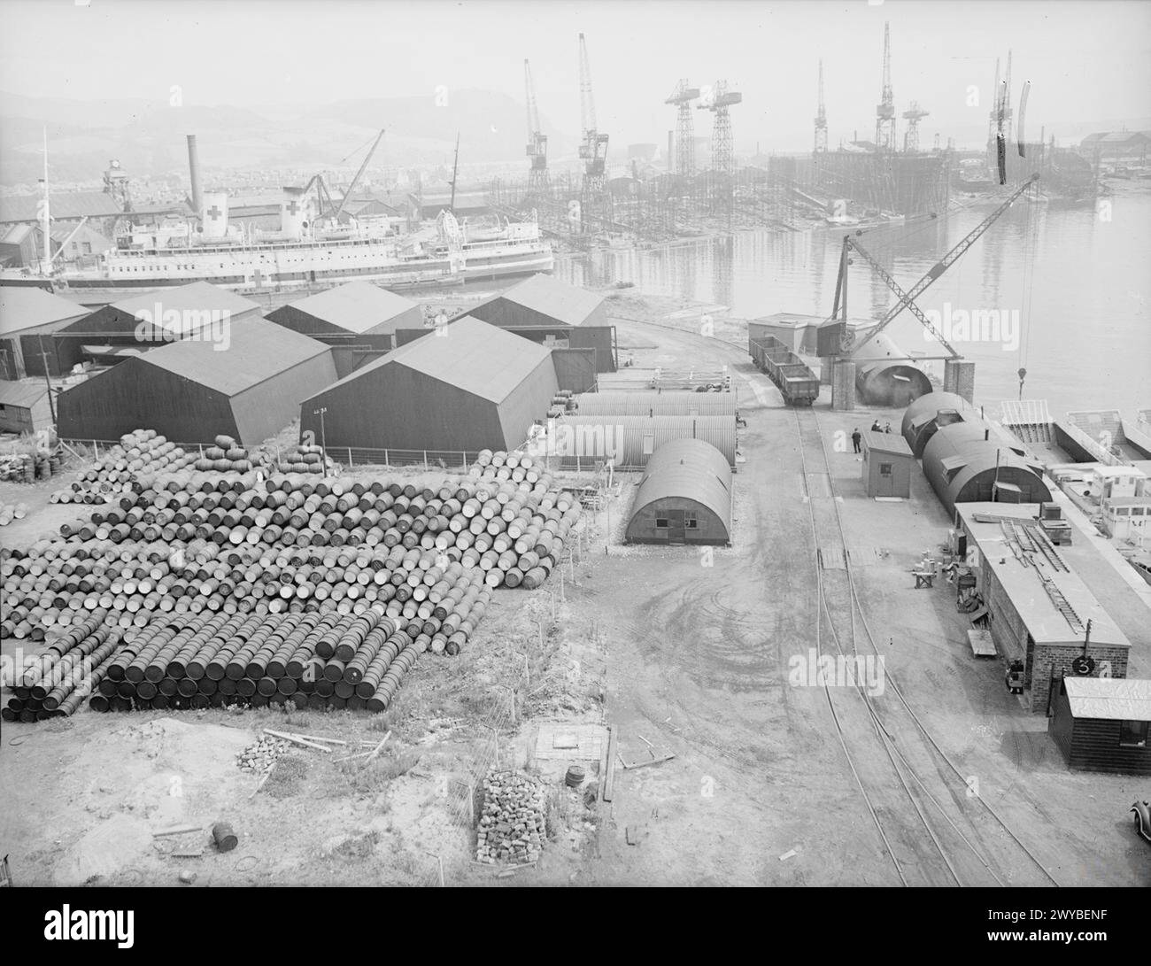 In July 1945, combined operations bases in Scotland showed the layout ...