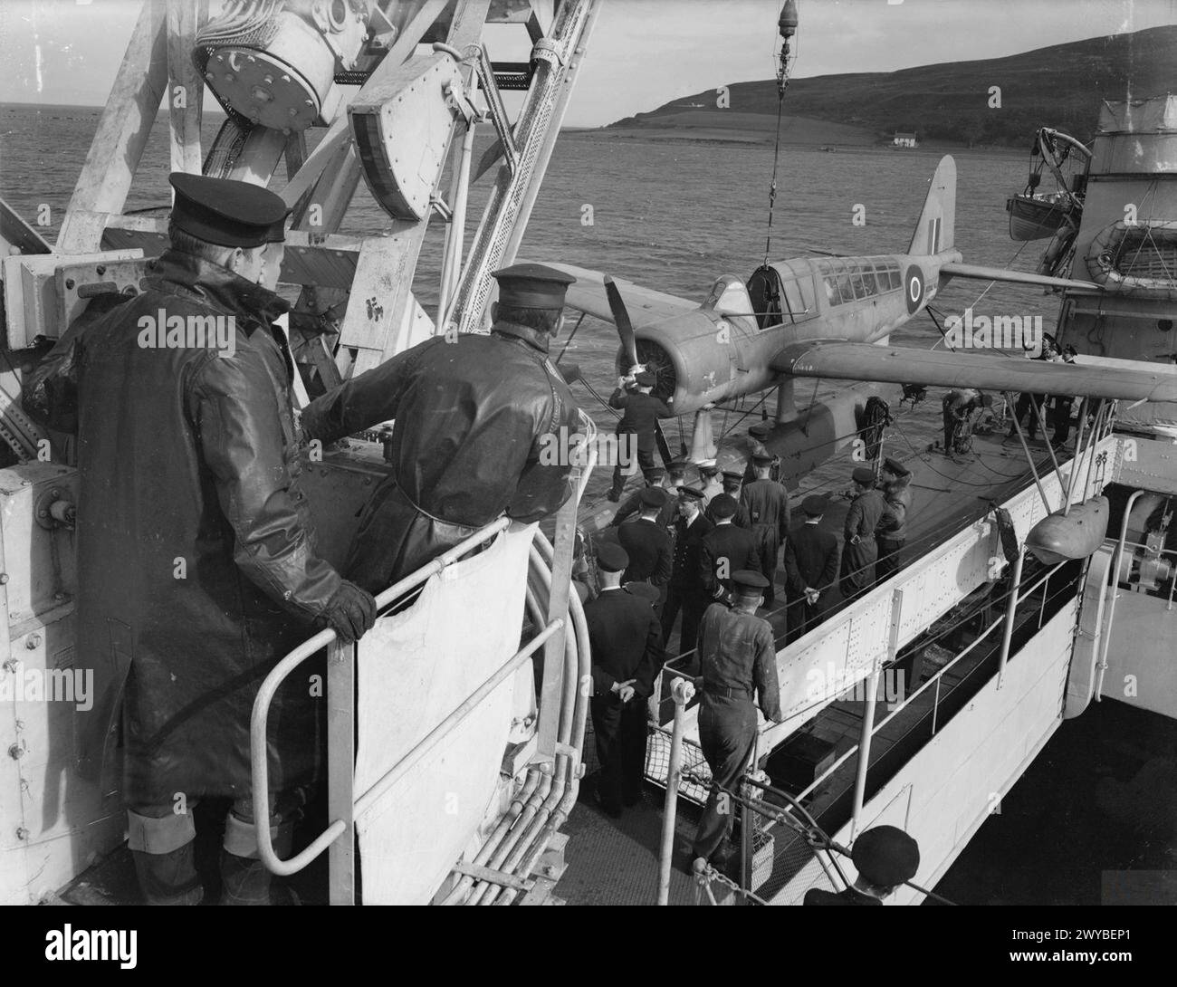 CATAPULT TRAINING FOR FLEET AIR ARM PILOTS. HMS PEGASUS, ORIGINALLY ...