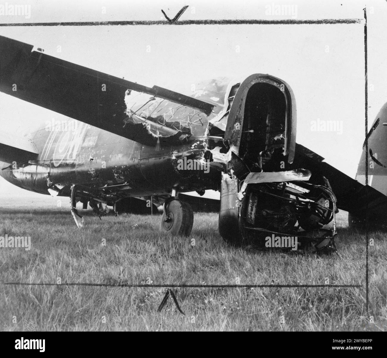 BADLY DAMAGED LANCASTER IS BROUGHT BACK SAFELY AFTER ATTACK ON MAILLY ...