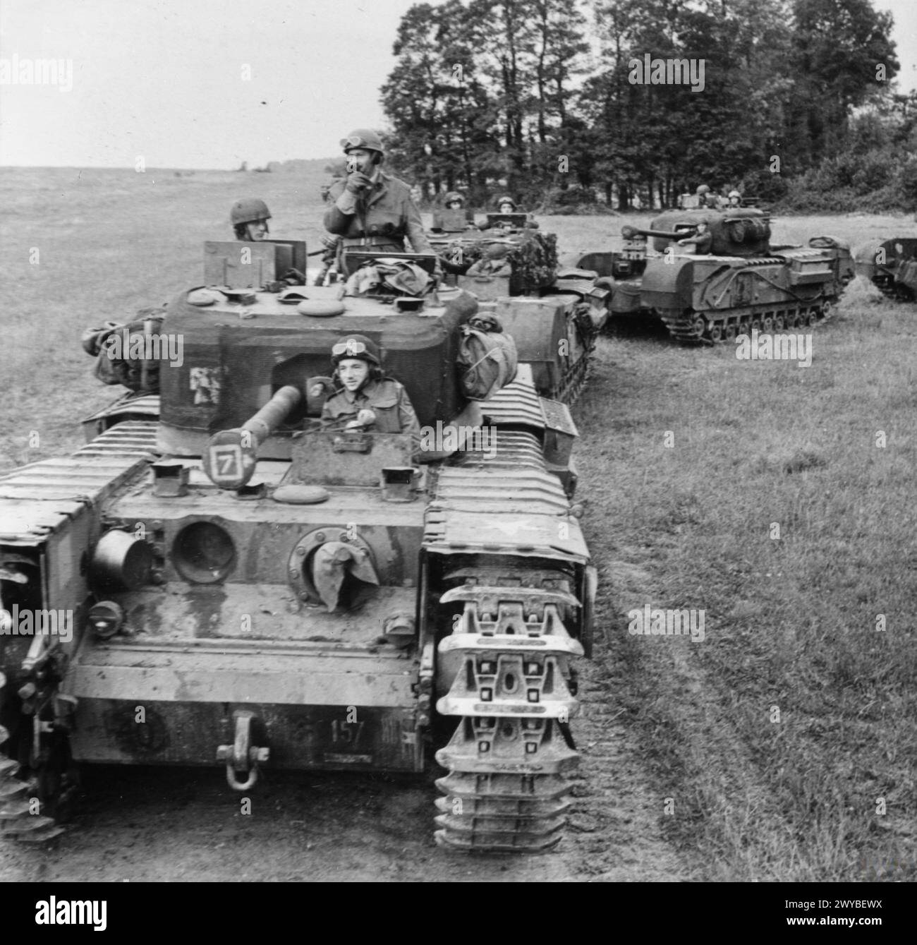 THE BRITISH ARMY IN THE NORMANDY CAMPAIGN 1944 - Churchill tanks of 7th ...