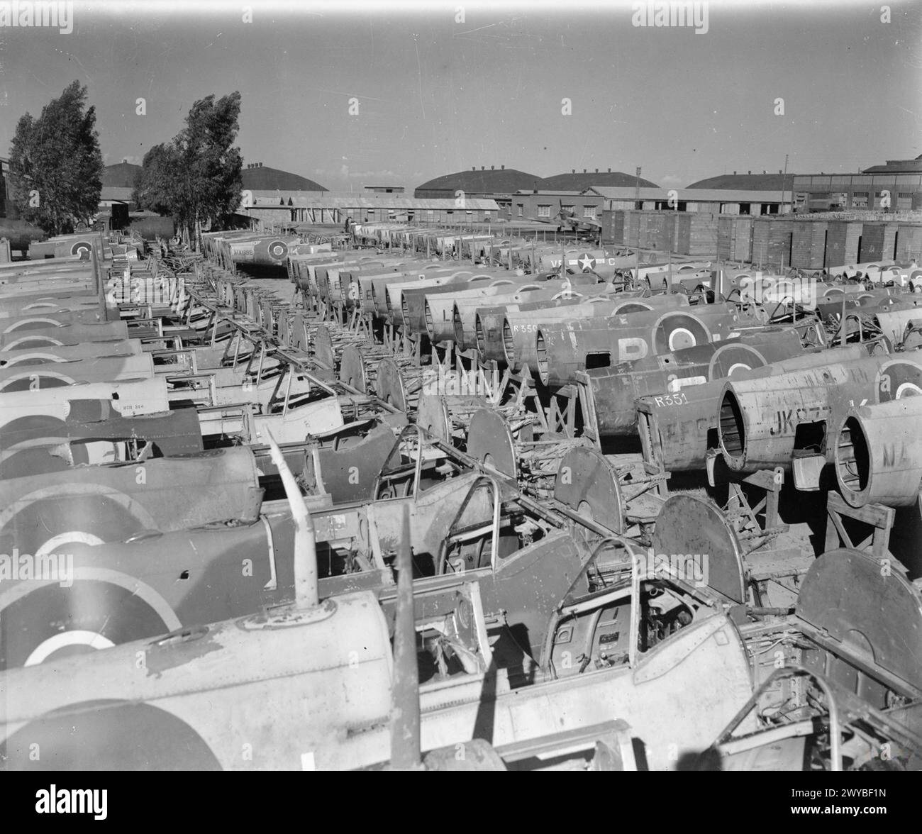 ROYAL AIR FORCE IN NORTH AFRICA, 1944-1945. - Unserviceable Supermarine ...
