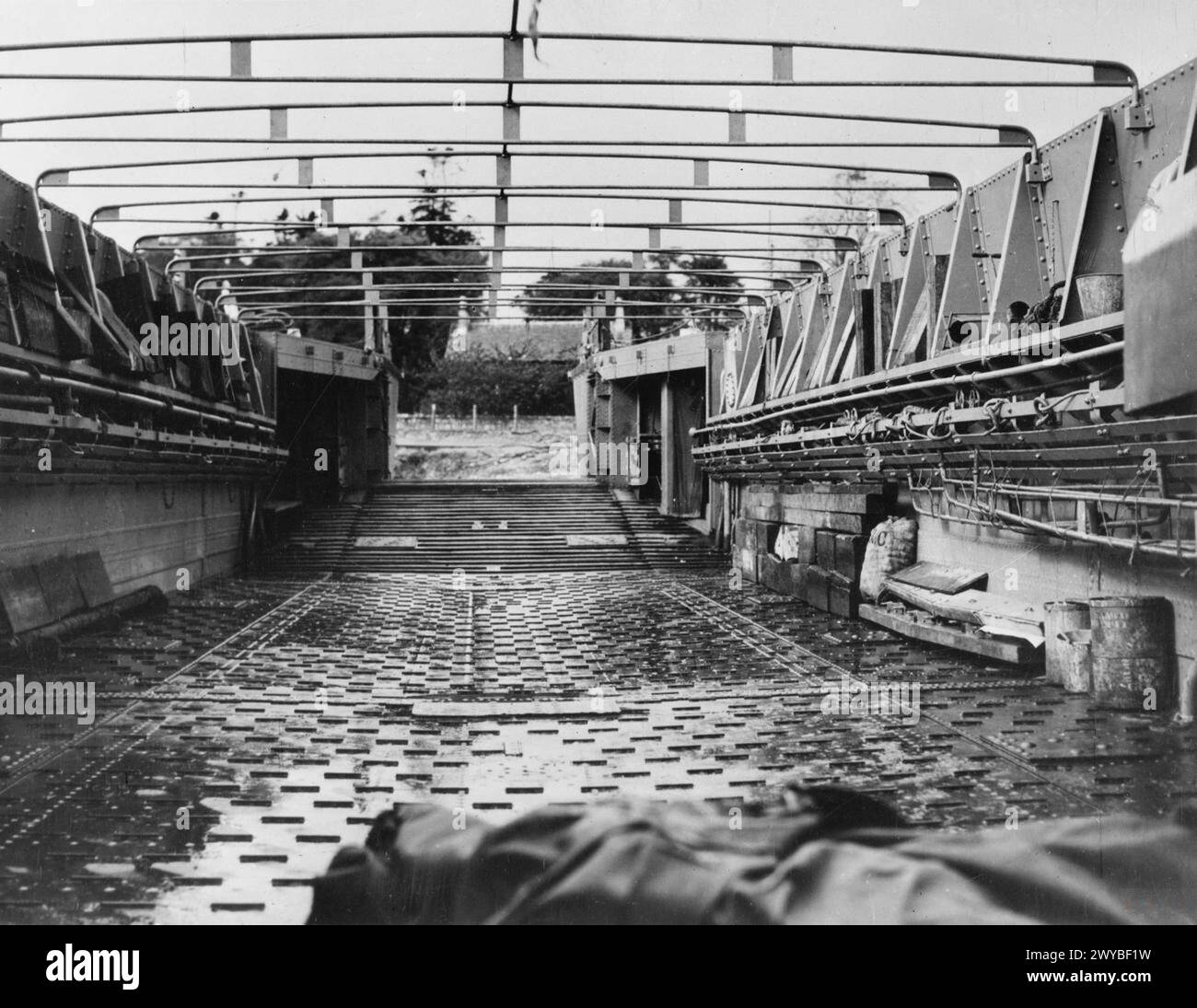 "In October 1942 at Inveraray, Scotland, the interior of Landing Craft ...