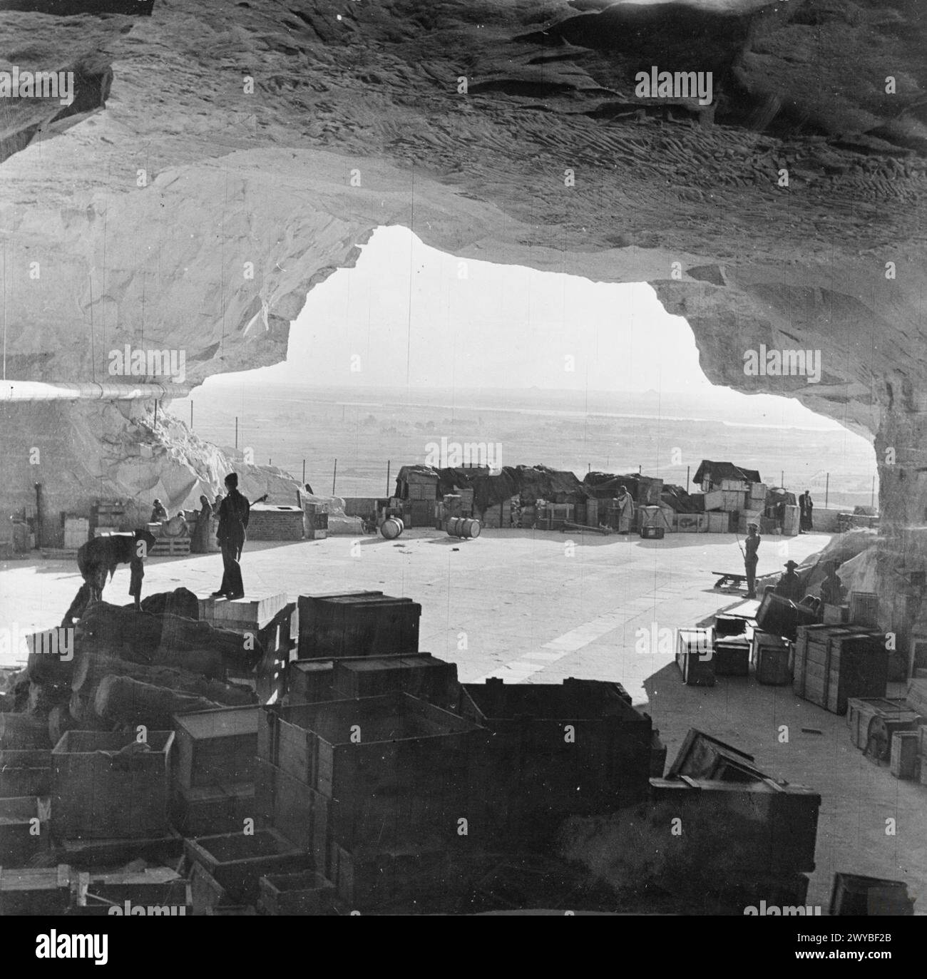 ROYAL AIR FORCE IN THE MIDDLE EAST, 1944-1945. - The entrance of one of ...