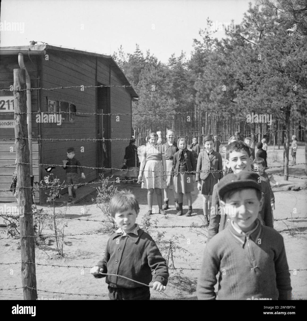 British supervise cleaning-up of Belsen Concentration camp. - Children ...