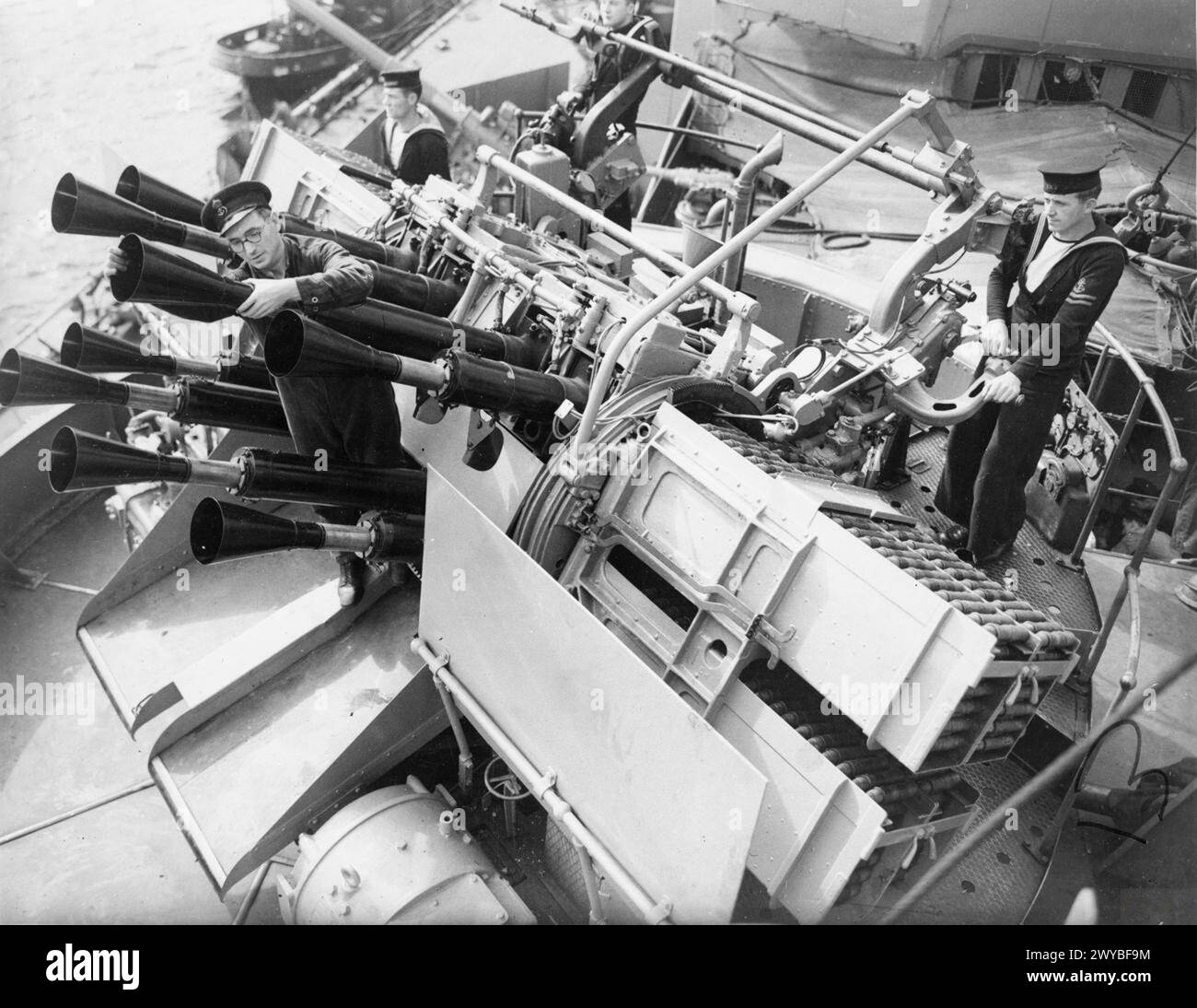ON BOARD HMS RODNEY. SEPTEMBER 1940, THE FLEET PROCEEDING TO SEA ...