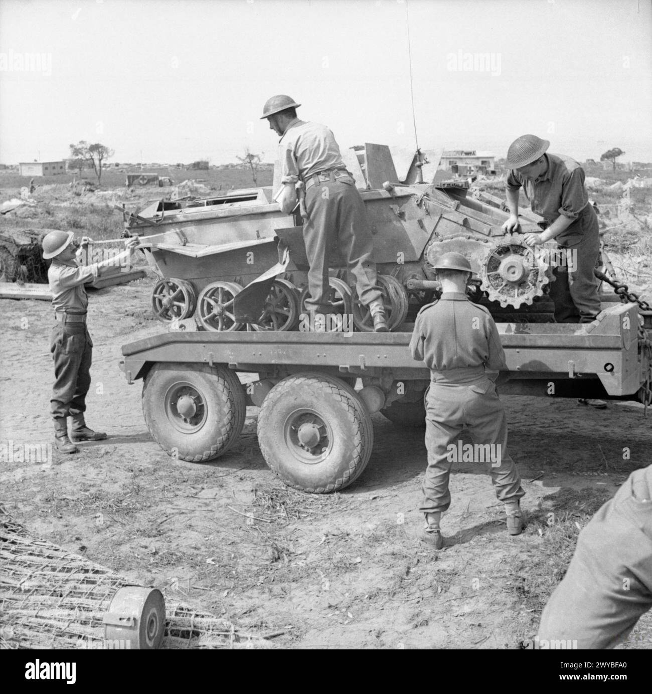 THE BRITISH ARMY IN ITALY 1944 - A captured German radio-controlled ...