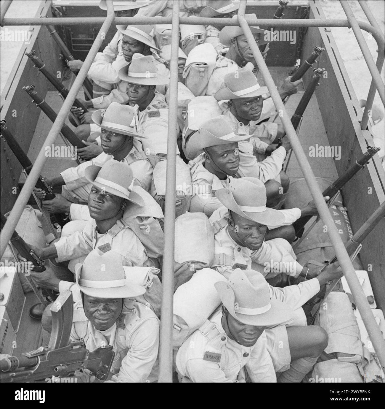 WEST AFRICAN INFANTRY RECCE COMPANY - Original wartime caption: Looking ...