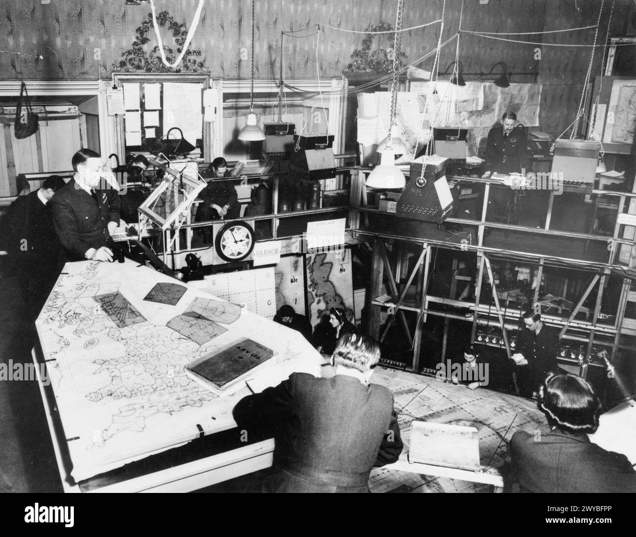 RAF FIGHTER COMMAND 1940 - The temporary Operations Room set up at ...