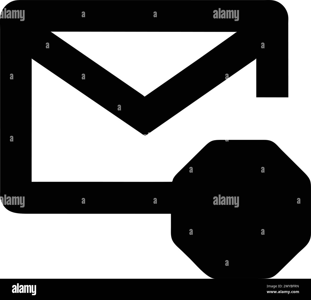 Receive email icon Black and White Stock Photos & Images - Alamy