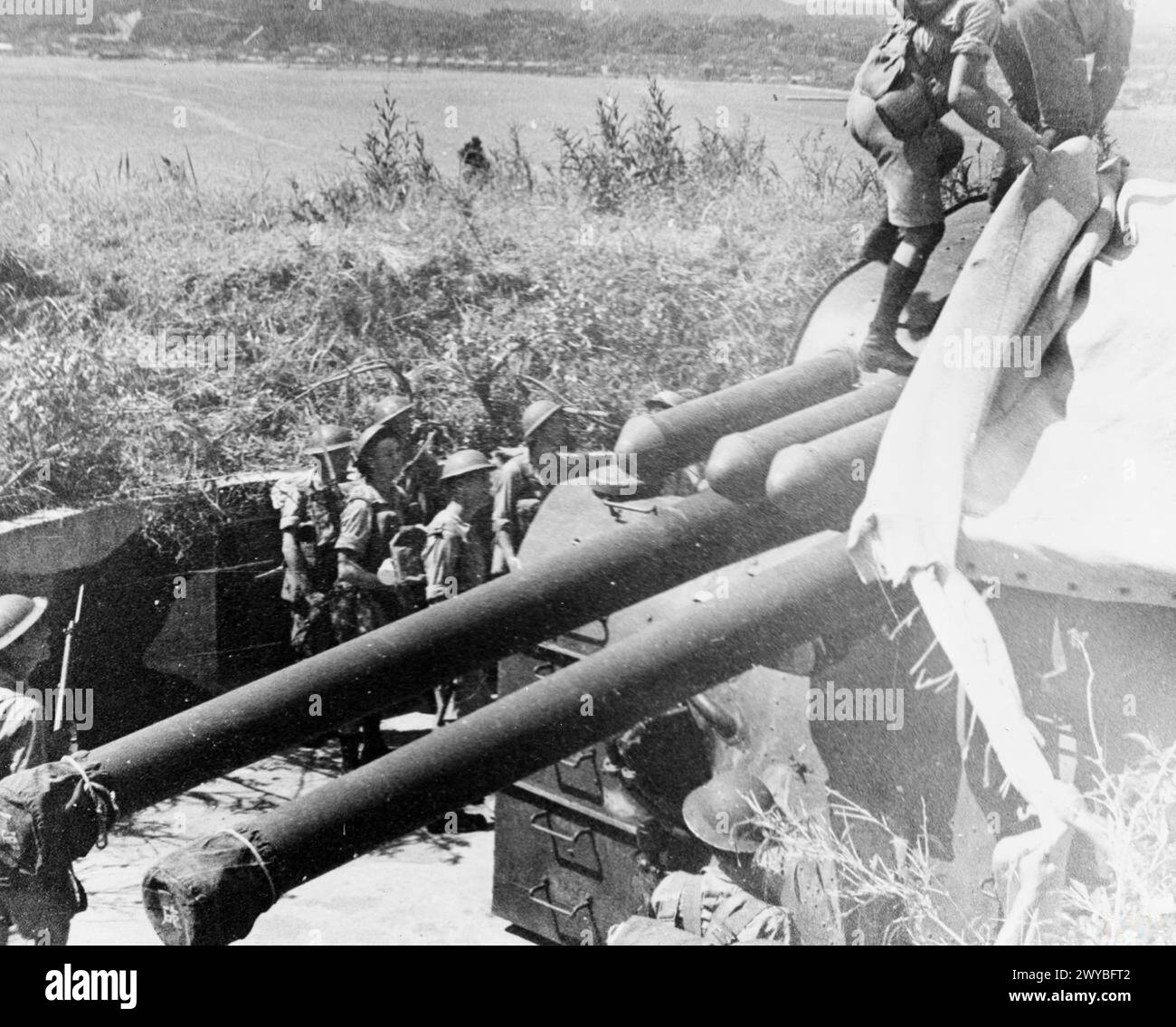 British Royal Marines and naval personnel land in Tokyo Bay at 9:45 AM ...