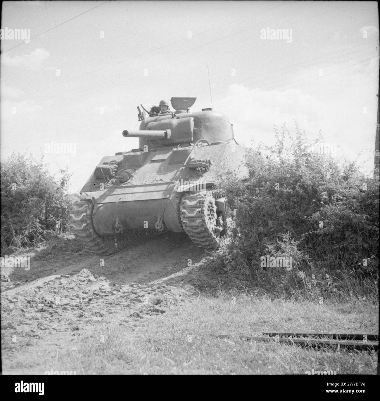 THE BRITISH ARMY IN NORMANDY 1944 - A Sherman tank of the East Riding ...