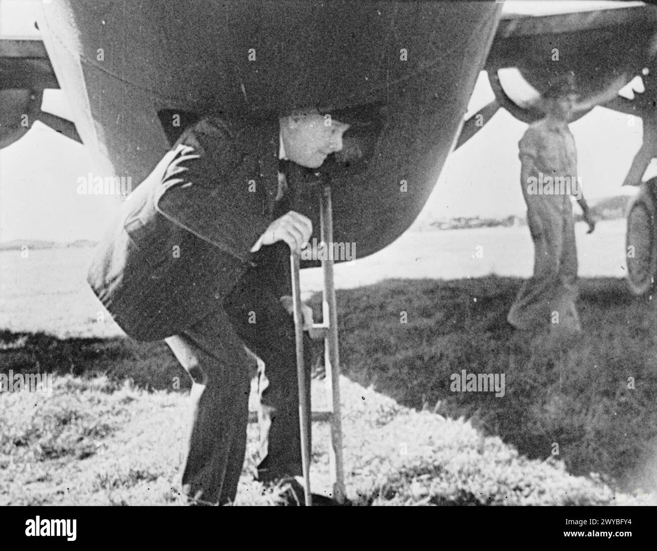 Winston Churchill exits Consolidated Liberator Mark II AL504 'Commando ...