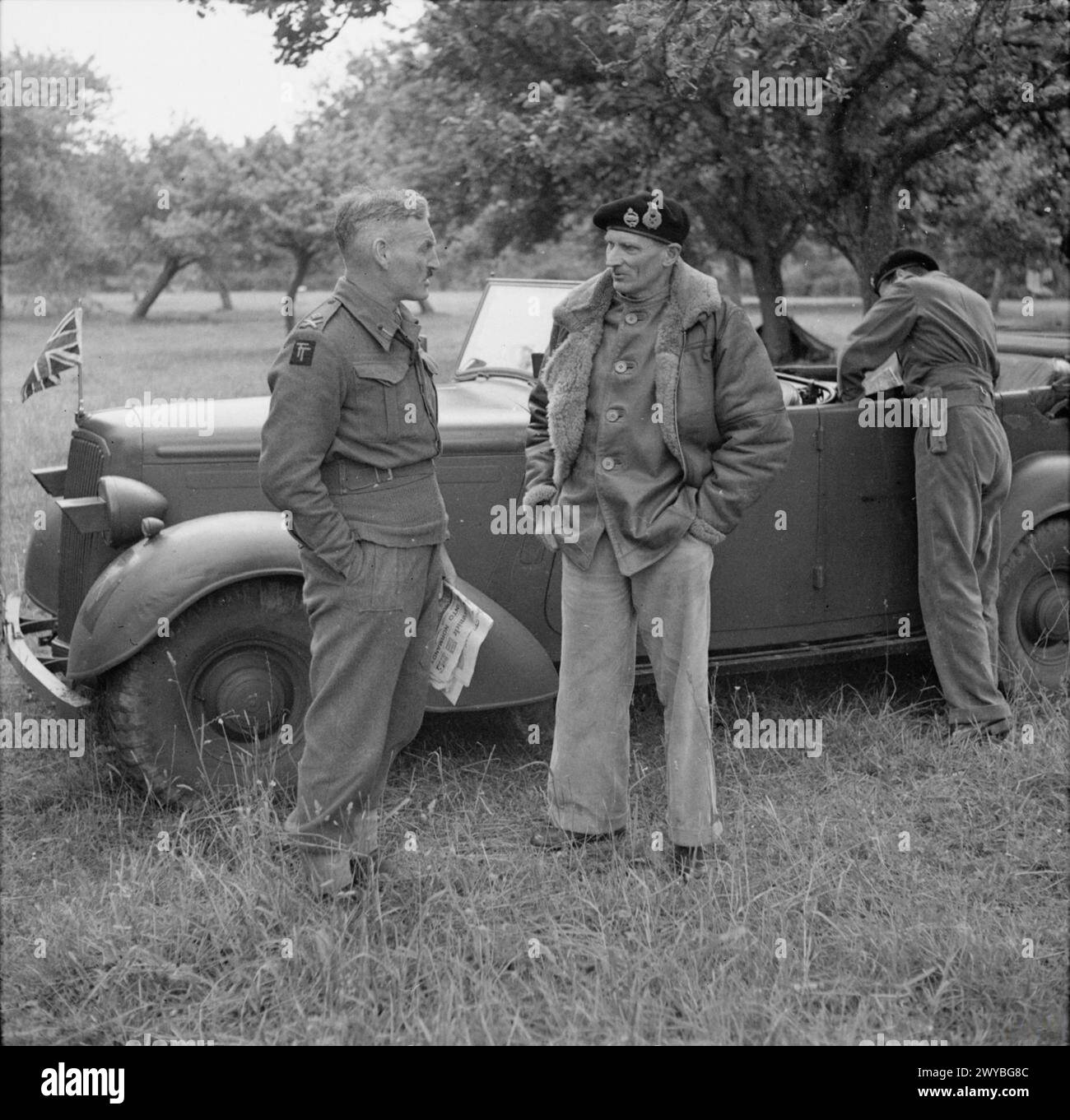 General Bernard Montgomery speaks with Major General D A H Graham, GOC ...