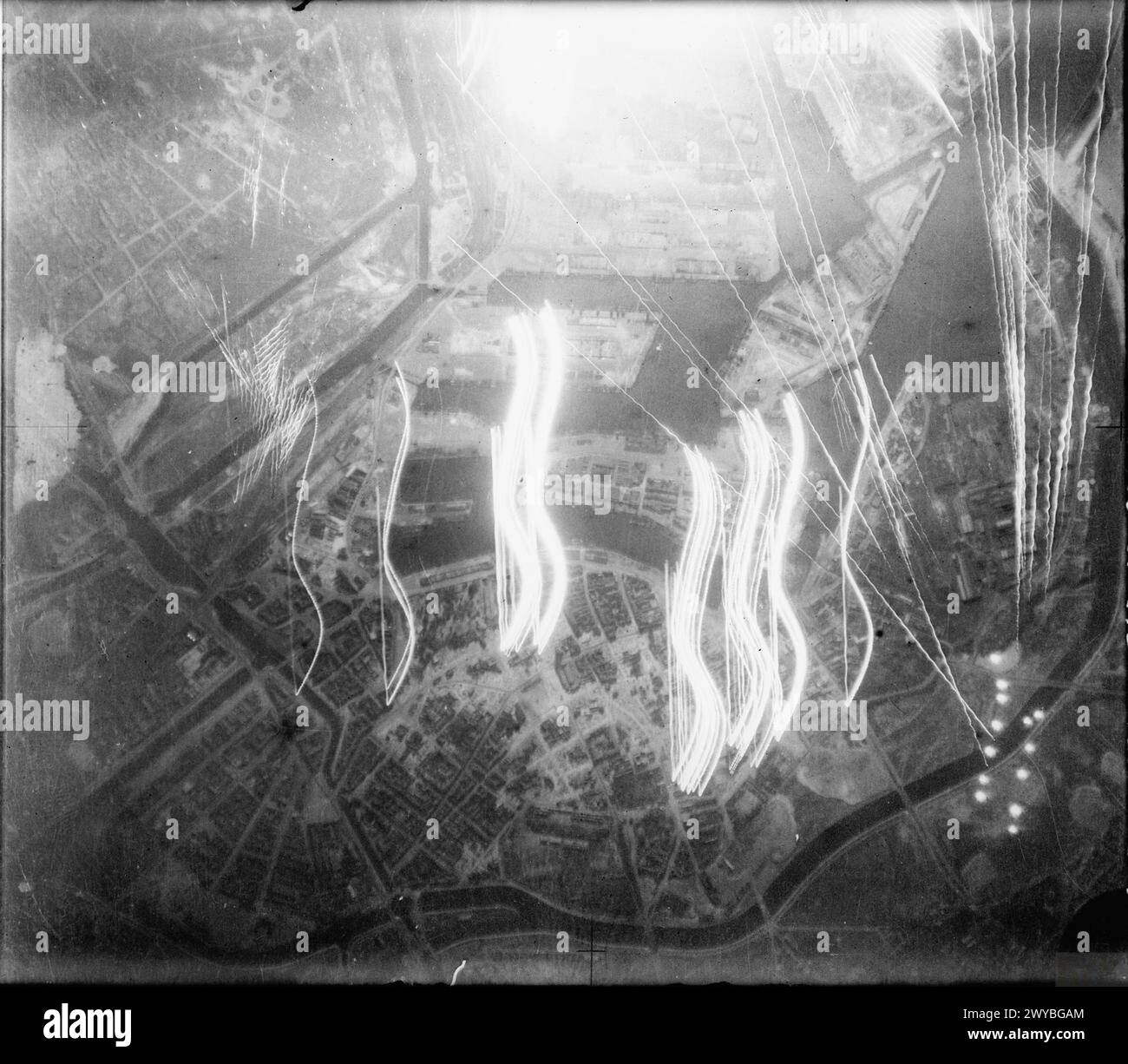 ROYAL AIR FORCE BOMBER COMMAND, 1939-1941. - Vertical aerial taken over ...