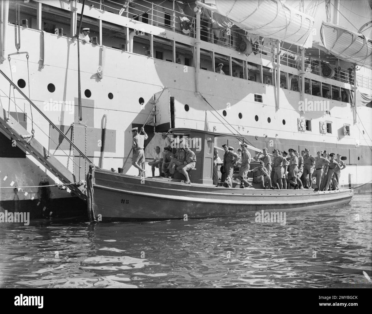 HMS MAINE; THE NAVY'S HOSPITAL SHIP. JULY 1942, ON BOARD HMS MAINE ...