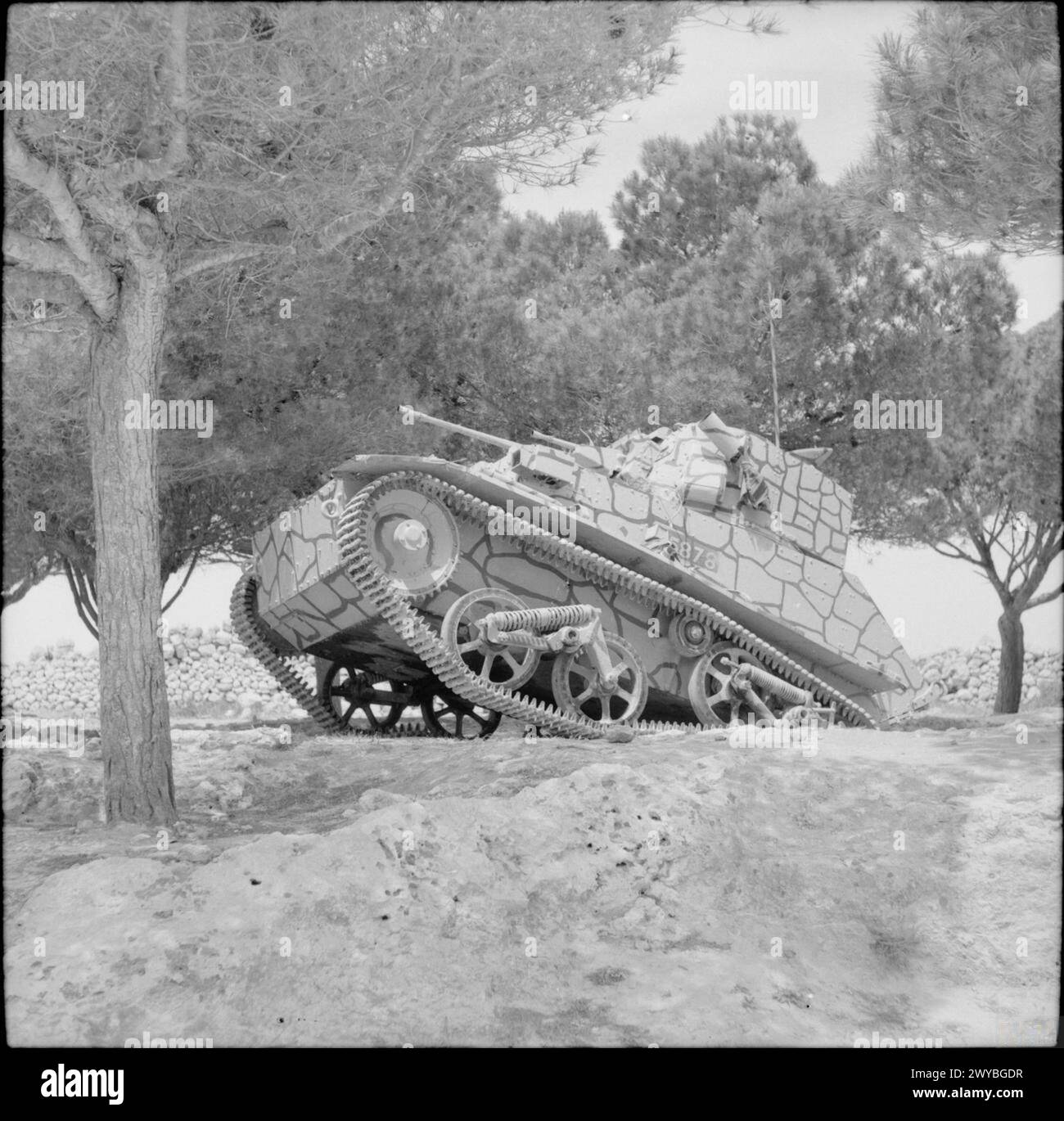 THE BRITISH ARMY ON MALTA 1942 - A Light Tank Mk VIC on exercise in the ...