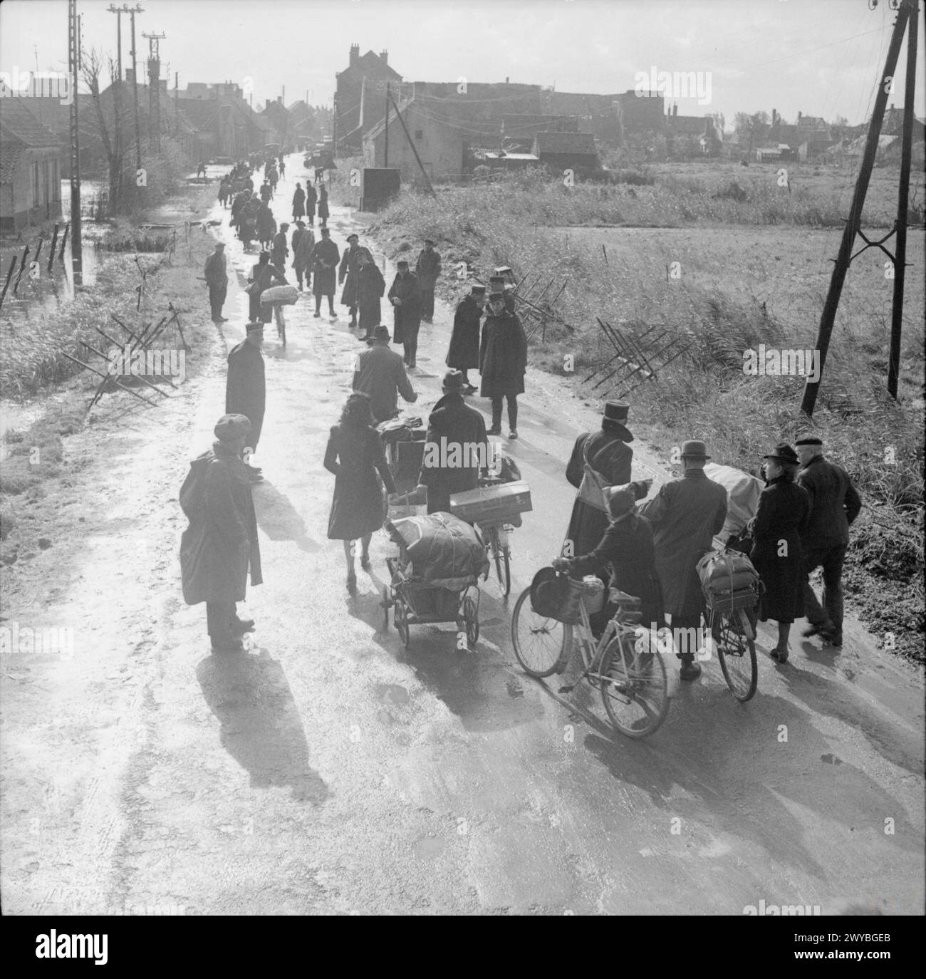 THE BRITISH ARMY IN NORTH-WEST EUROPE 1944-1945 - Refugees proceeding ...