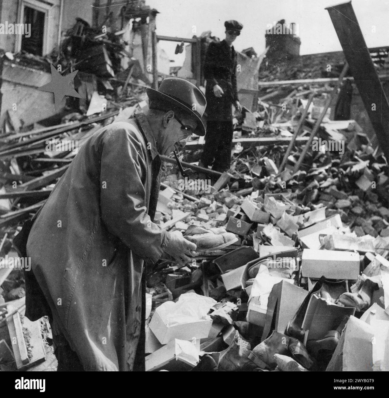 AIR RAID DAMAGE IN NORWICH DURING THE SECOND WORLD WAR - The owner of a ...