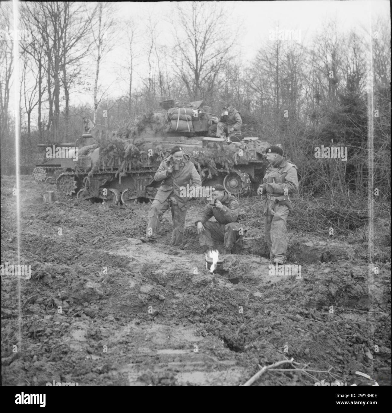 THE BRITISH ARMY IN NORTH-WEST EUROPE 1944-1945 - A Sherman tank crew ...