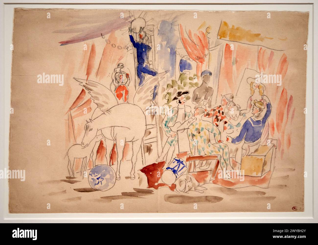 Project pour le rideau de scène du ballet Parade, 1916-1917, Pablo ...