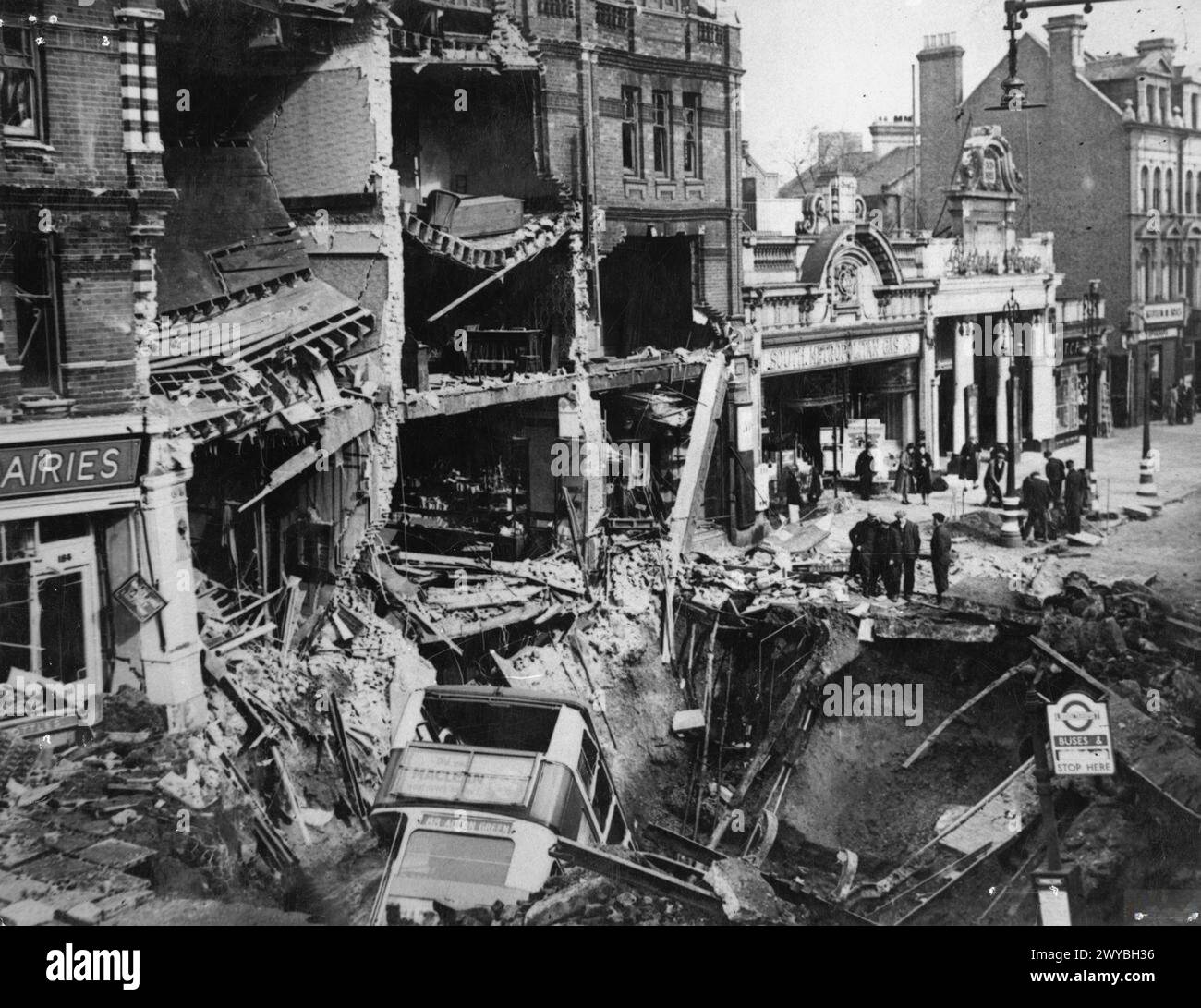 A 1400kg semi-armour piercing bomb struck Balham Underground Station on ...