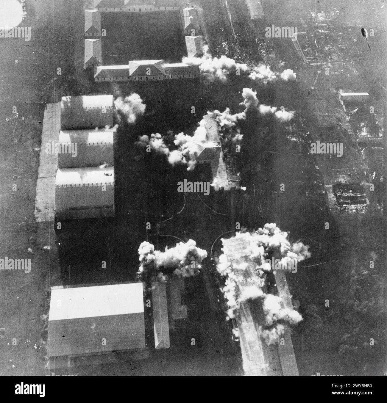 ROYAL AIR FORCE: EAST AFRICA COMMAND, 1940-1945. - Bombs explode among ...