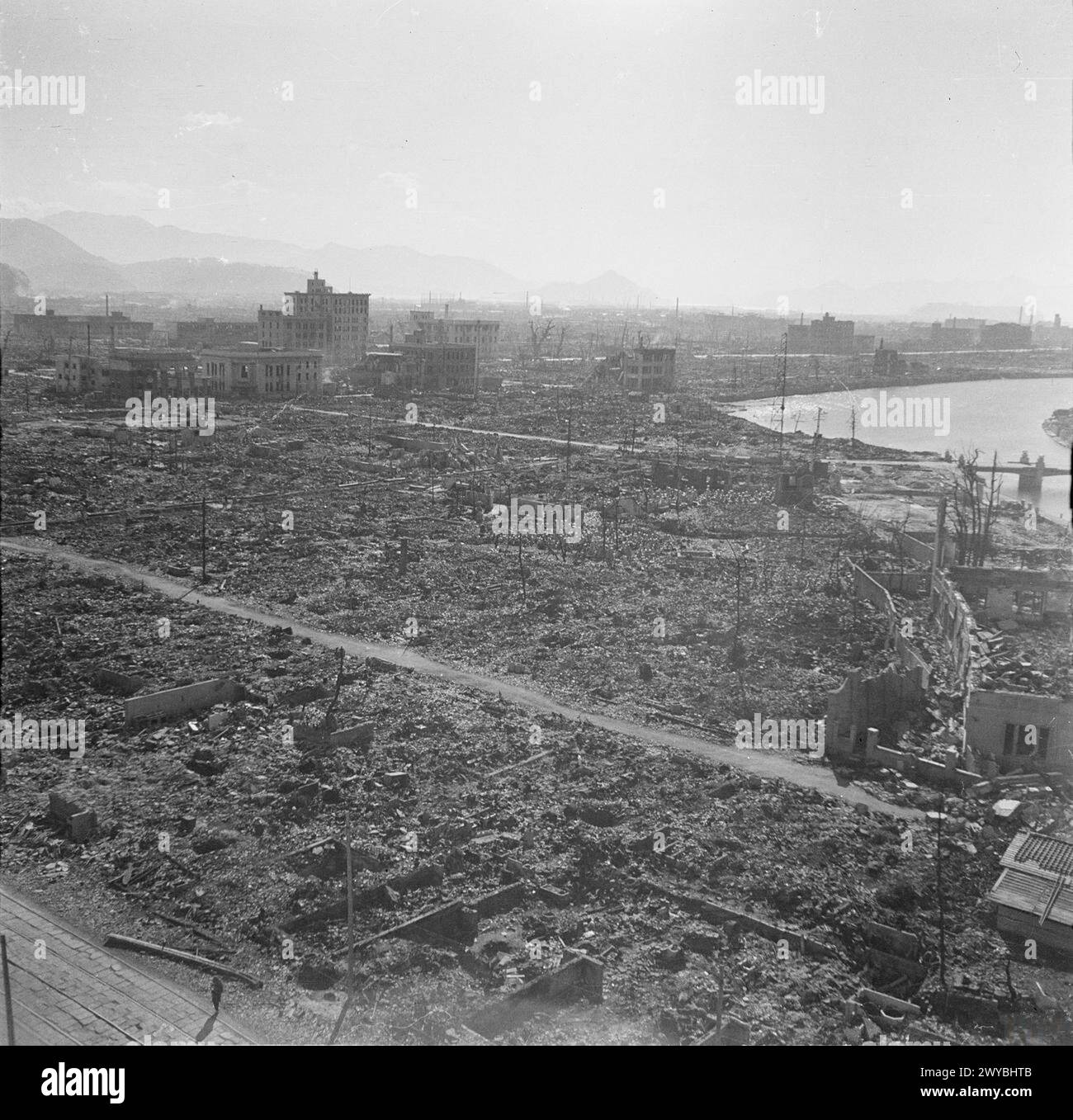 ATOMIC BOMB AUGUST 1945 - General view looking across the centre of ...